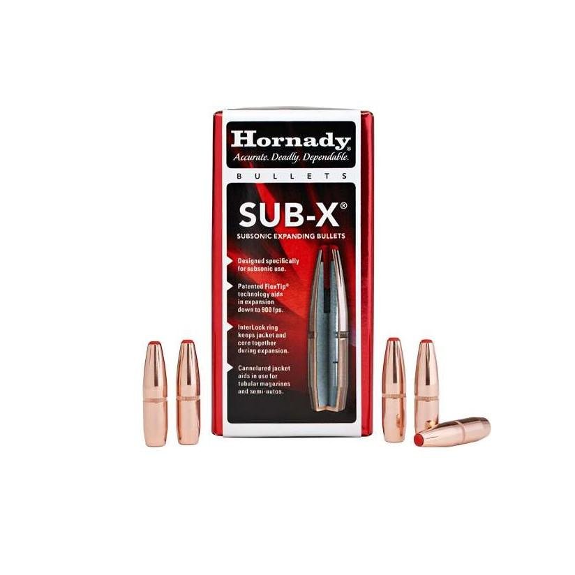 Hornady Sub-X Subsonic Expanding Bullets 45 Cal .452 395 gr Sub-X 50/ct ...
